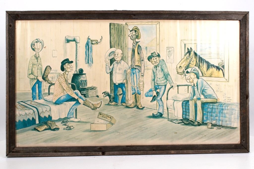 LARGE Lex Graham Nocona Boots Advertising Poster