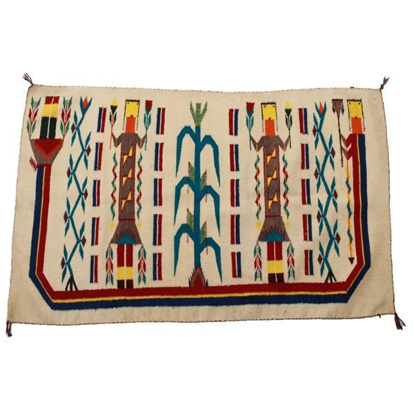Navajo Female Yei Be Chei Corn People Rug