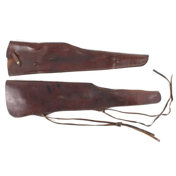 Western Leather Rifle Saddle Scabbards