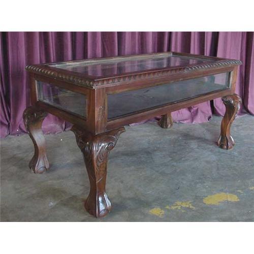 CHIPPENDALE STYLE CURIO DISPLAY COFFEE TABLE #2292626