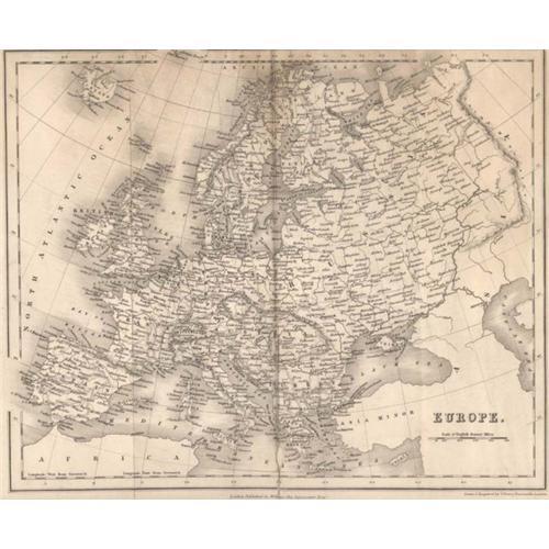 Antique Map Europe Dower 1840 #2242205