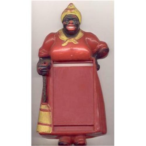 BLACK MAMMY holder * old VINTAGE kitchen memo #2256289