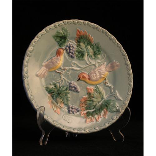 Majolica / Barbotine Plate with Birds #2257972