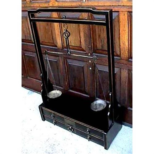 Asian Wooden Bronze Balance Scale Chinese #2266534