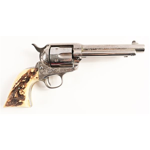 Engraved Colt SAA .38 WCF Revolver