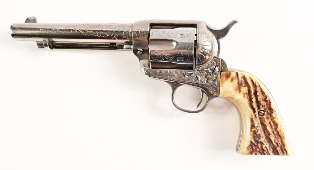 Engraved Colt SAA .38 WCF Revolver