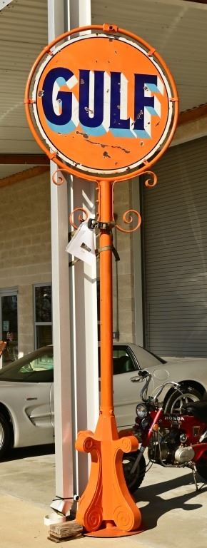 Large Gulf Porcelain Sign