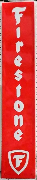 Firestone Tires Restored Tin Sign