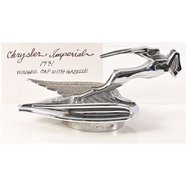 1931 Chrysler Imperial Winged Gazelle Radiator Cap