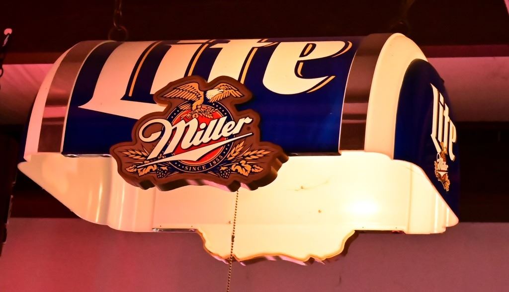 Miller Lite Hanging Bar Lamp