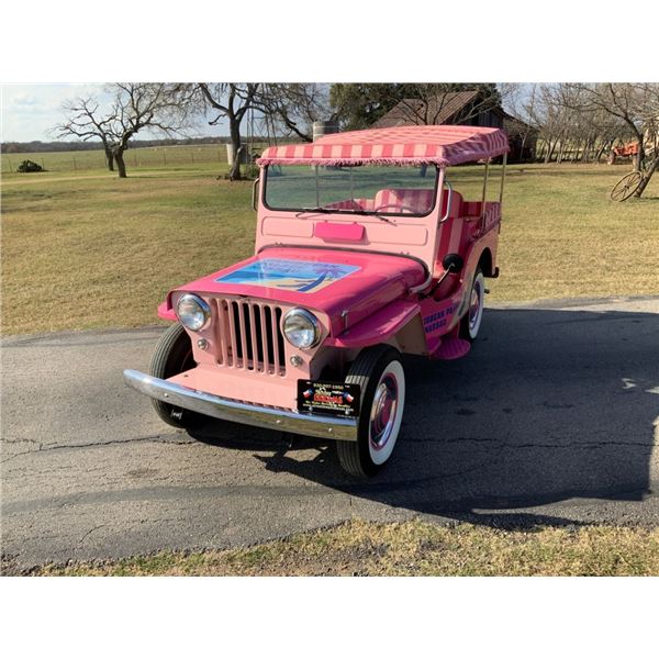 1961 WILLYS SURREY GALA 2 W D SUPER RARE PINK JEEP