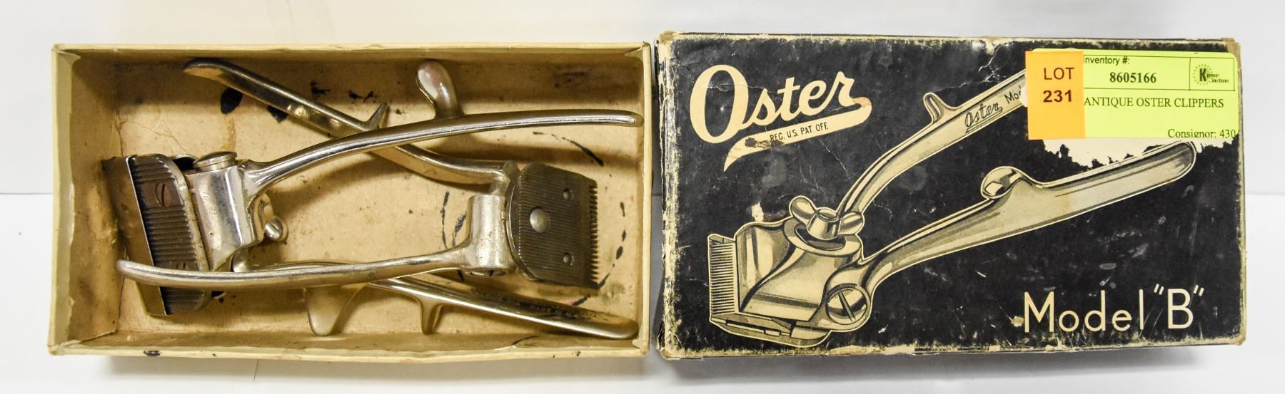 PAIR OF ANTIQUE OSTER CLIPPERS MODEL B
