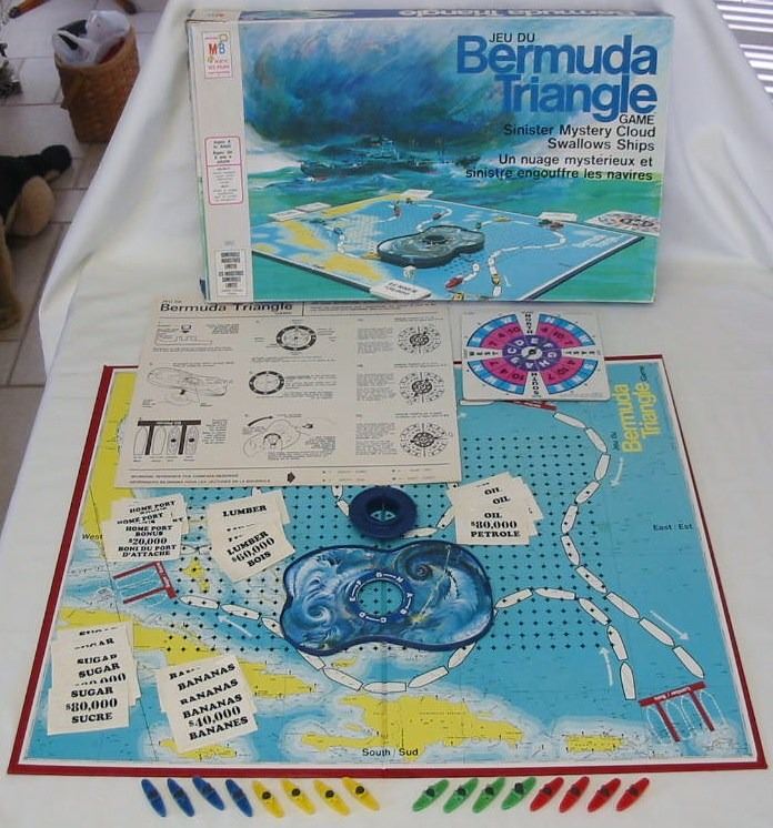 Vintage 1975 Bermuda triangle mystery board game