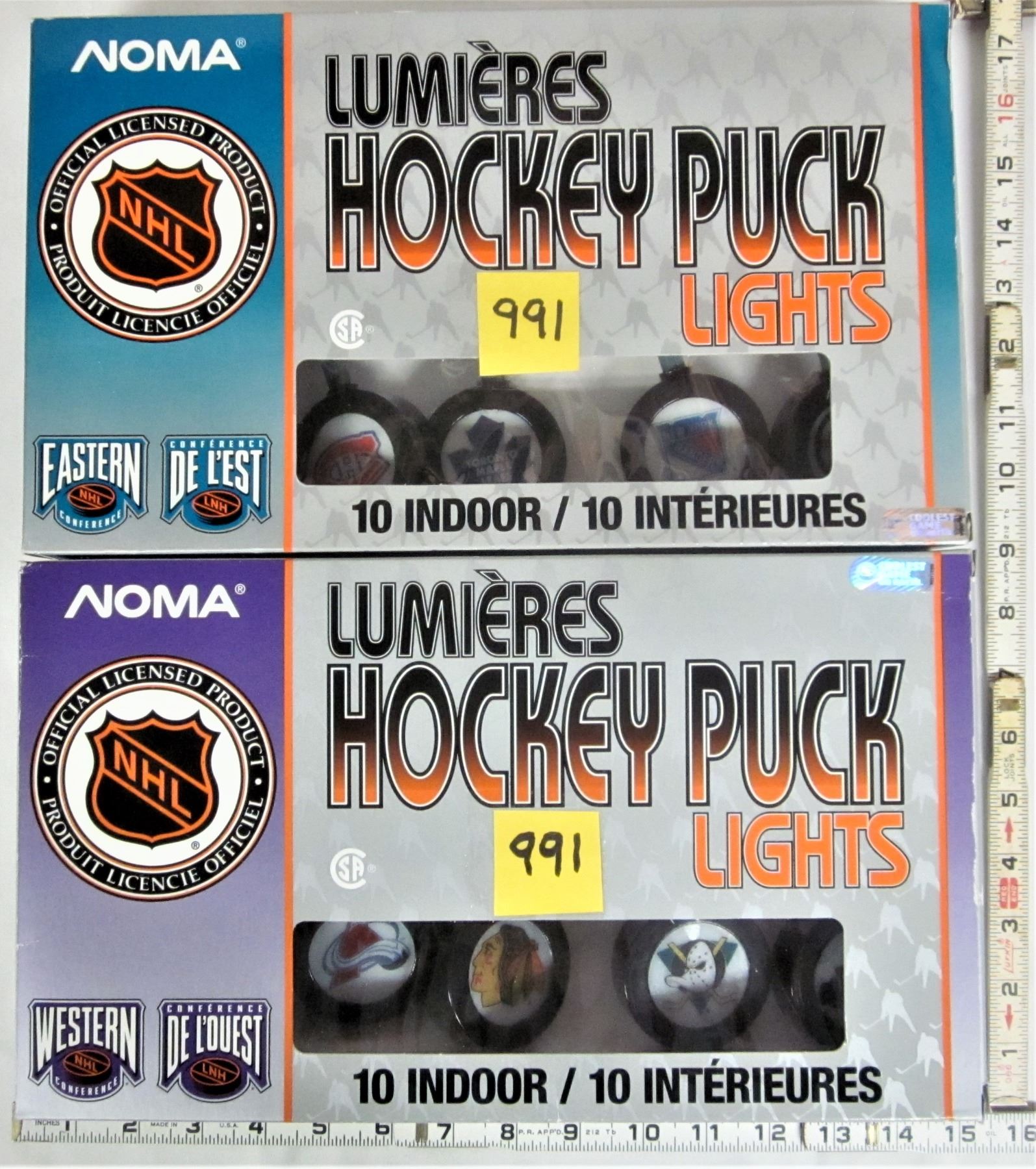RARE plastic NOMA NHL Eastern + Western String 10 Indoor Lights