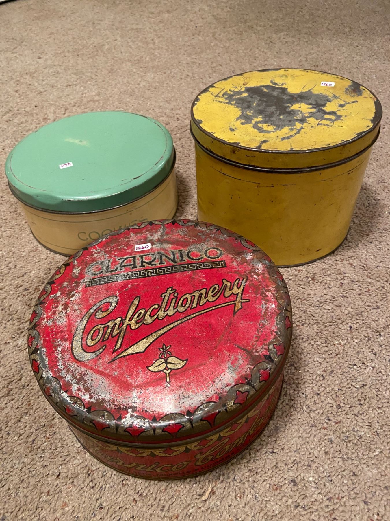 vintage large tins