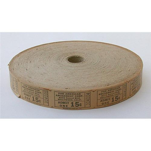 vintage ROLL CARNIVAL RIDE TICKETS 1950s circus#2306176