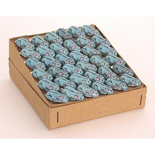 old vintage box 144 TINY TIN JUMPING MICE toy #2306198