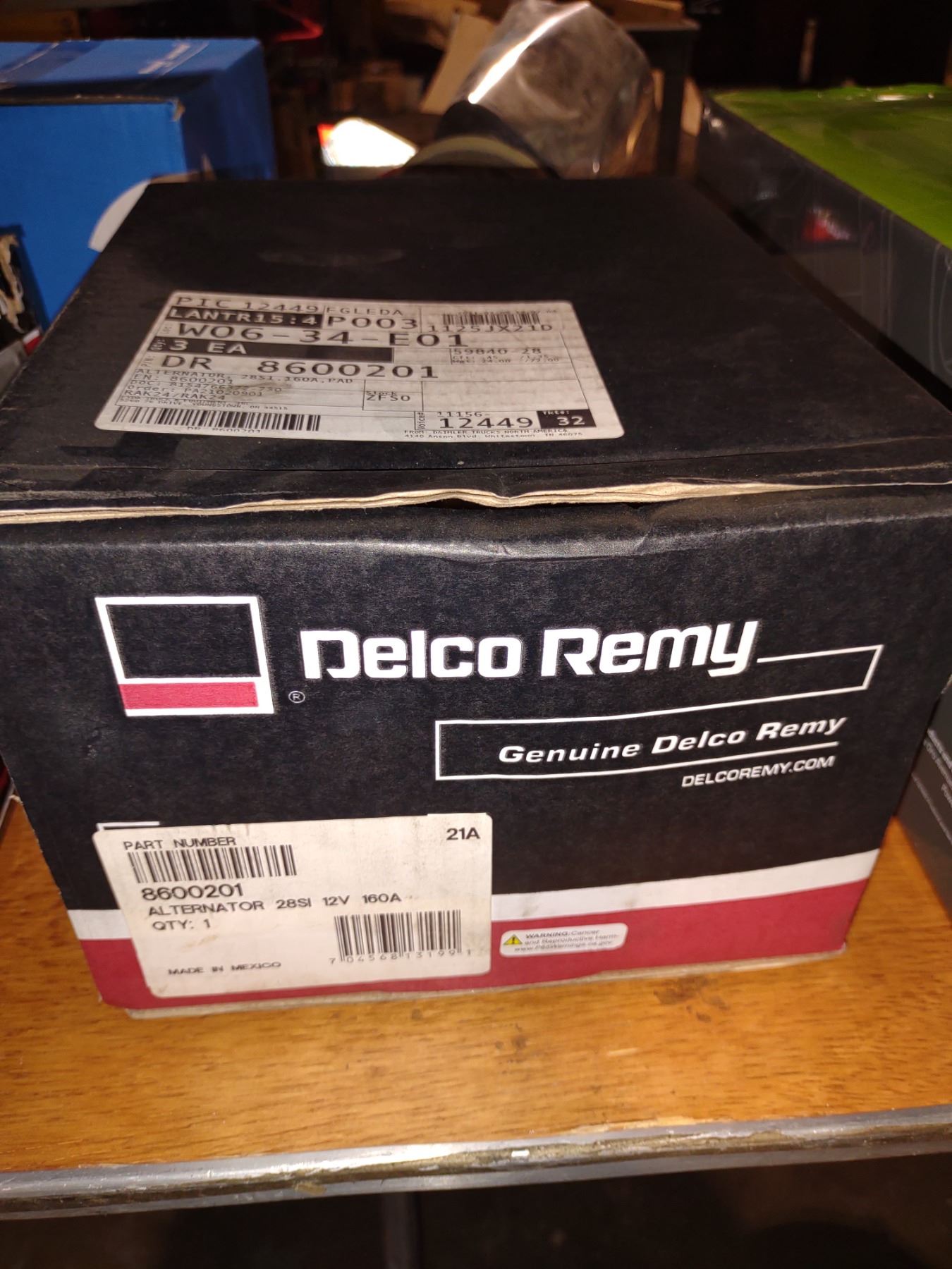 BRAND NEW, DELCO REMY 8600201 - 28SI 12V 160A ALTERNATOR, PART #21A