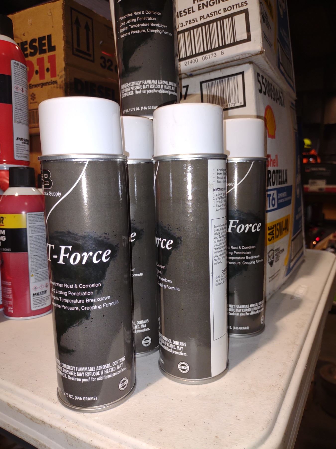 NEW, T-FORCE RUST PENETRATING SPRAY CANS (X8)