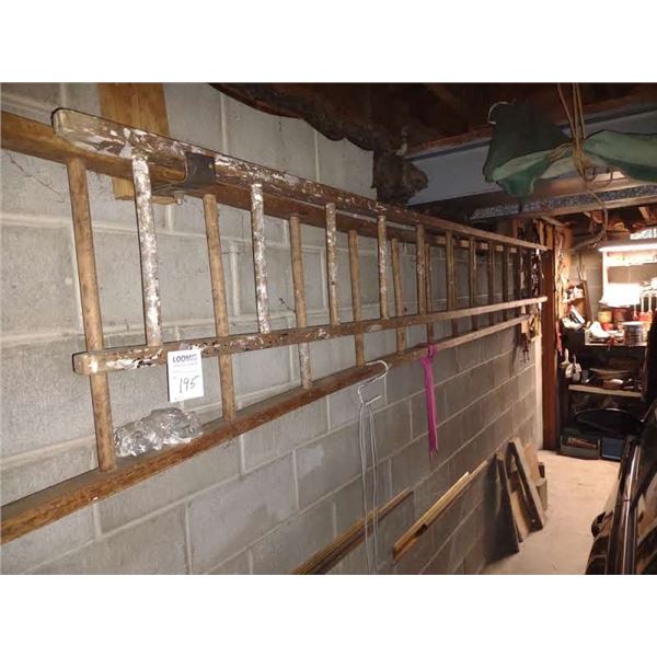 WOODEN 48 FT EXTENSION LADDER