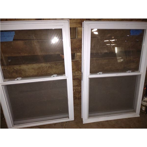 Showroom Sample 36" x 54" Vinyl Window w 1/2 Screen (X2)