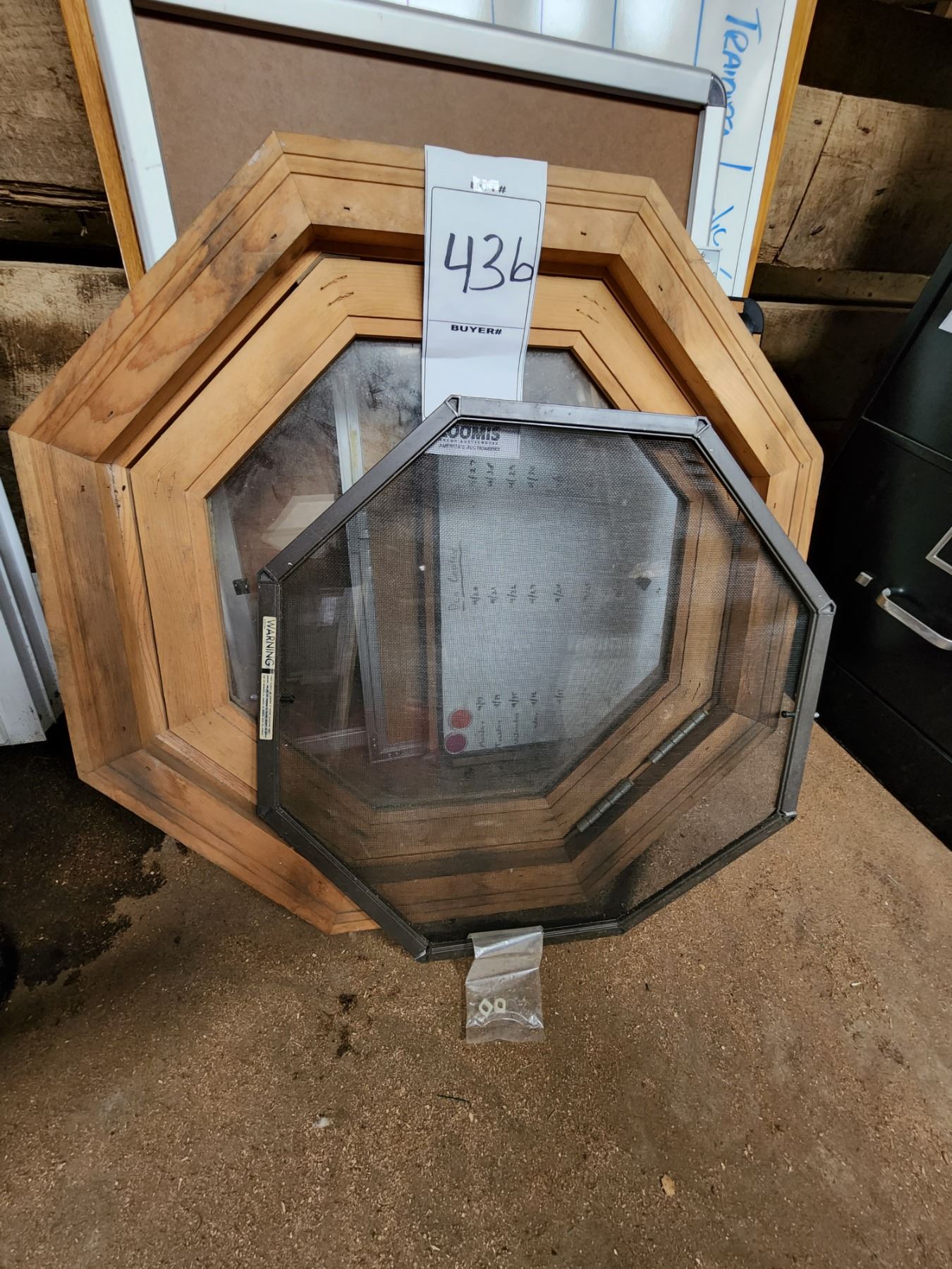 Hexagon Window approx 26 1/2" x 26 1/2"