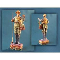 JIM SHORE FLY FISHERMAN STATUE * ENESCO #2335501
