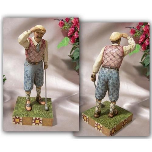 JIM SHORE GOLFER MAN STATUE * ENESCO #2335503