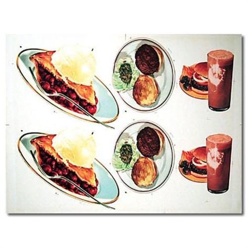VINTAGE CHERRY PIE HAMBURGER STORE SIGN POSTER #2335879
