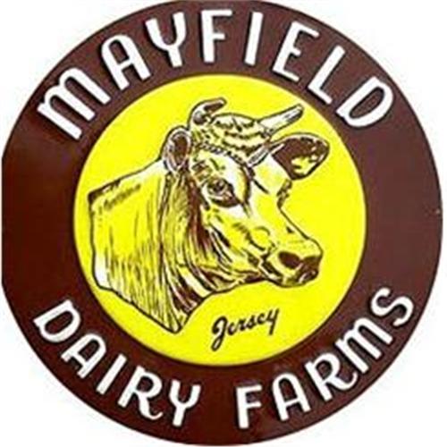OLD VINTAGE MAYFIELD DAIRY JERSEY COW SIGN #2336035