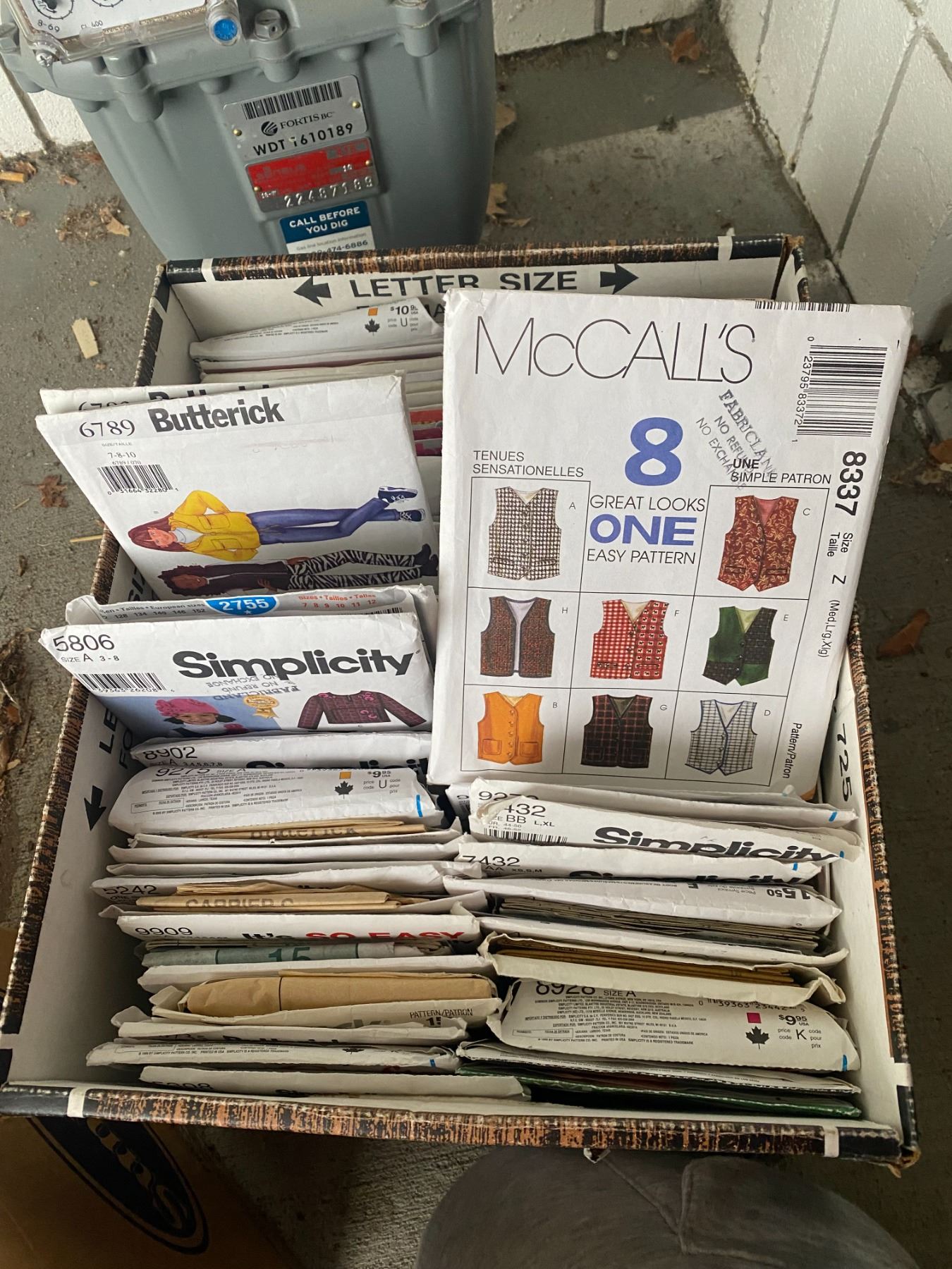 2 boxes of patterns, mens.woman’s and children