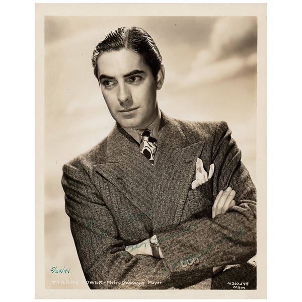 Tyrone Power Signed Photograph