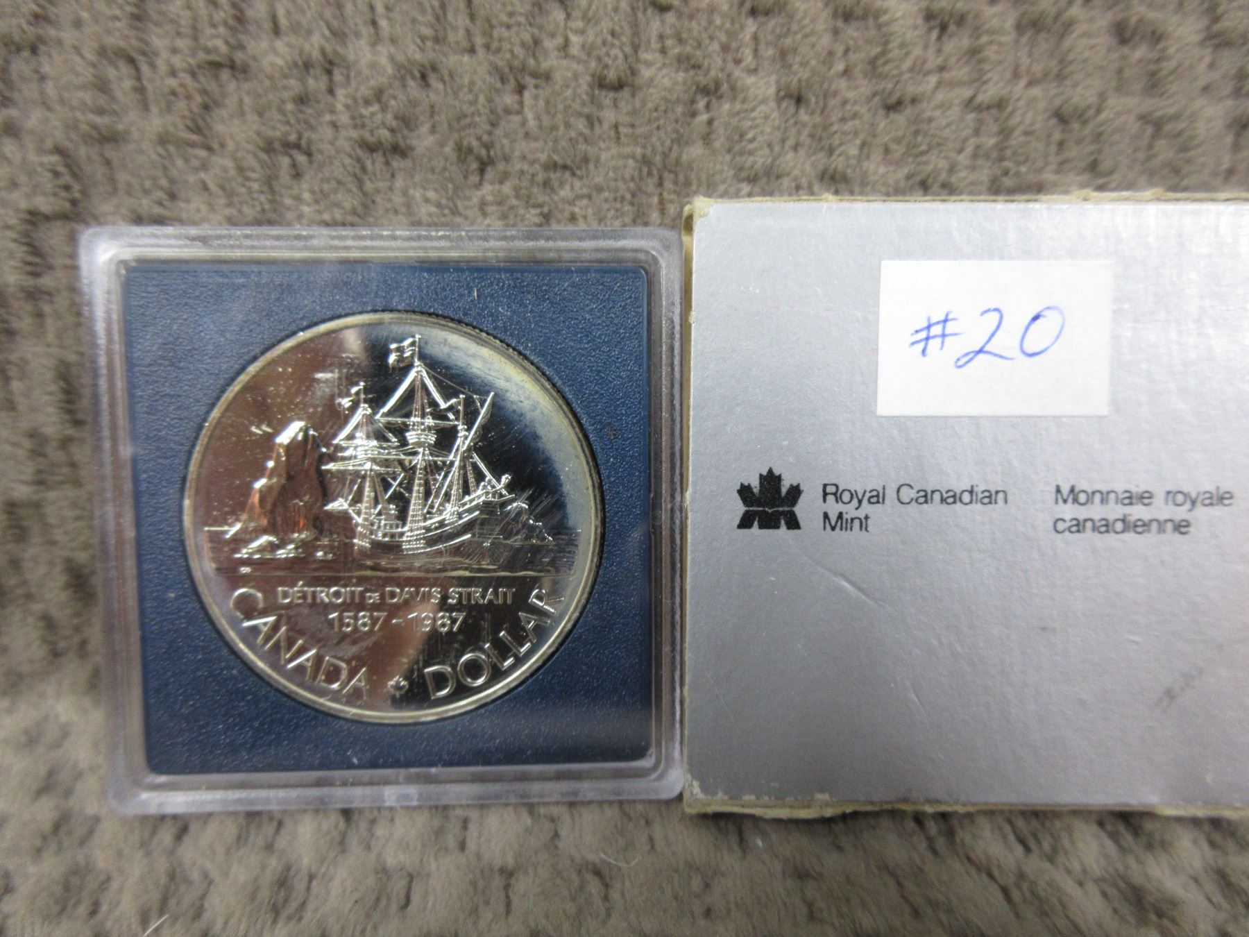 1587-1987 Royal Canadian Mint Davis Strait Dollar