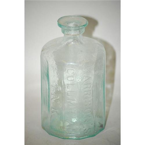 LARGE 7 1/4" HARRISON'S COLUMBIAN INK BOTTLE - AQ