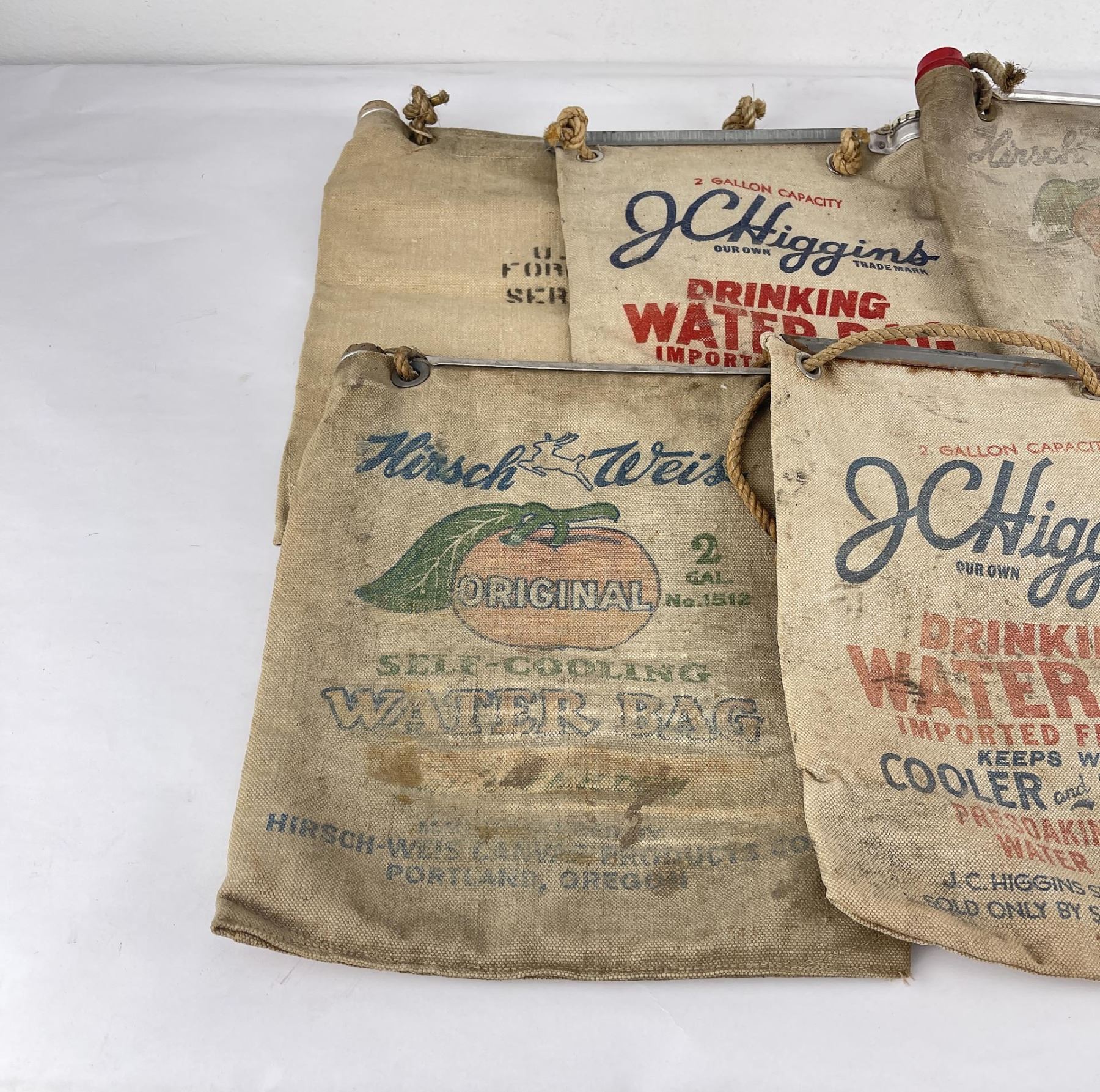 Group of Antique Desert Water Bags