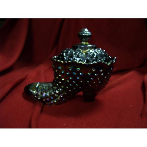 Fenton Carnival Glass Hobnail Candy Boot #2352605
