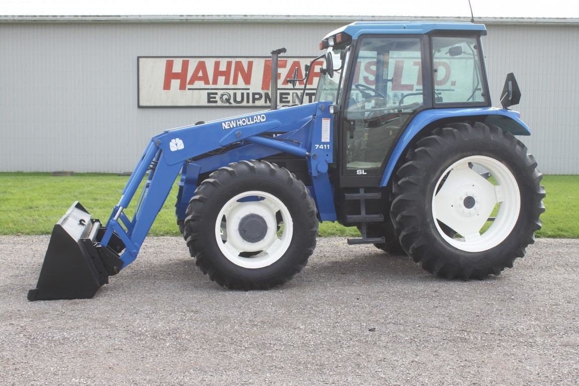 New Holland 7740 SL 4wd tractor, cab, air, 18.4x38, 2 remotes, 7411 ...