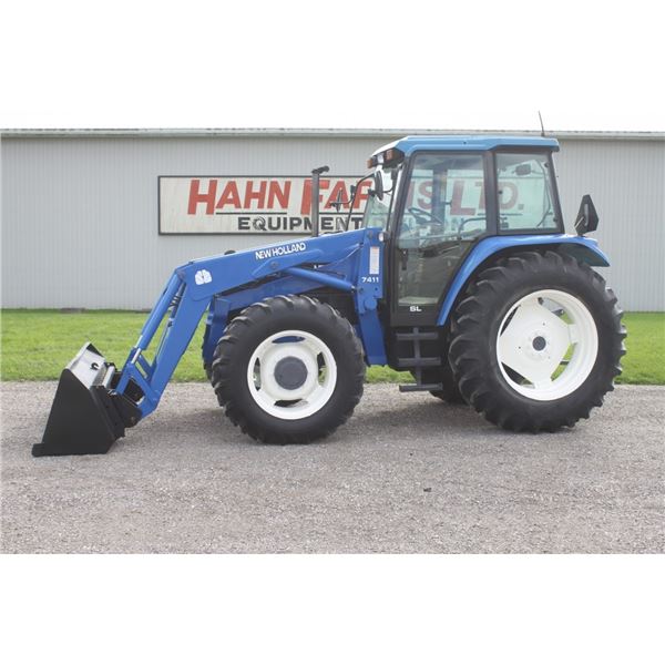 New Holland 7740 SL 4wd tractor, cab, air, 18.4x38, 2 remotes, 7411 ...