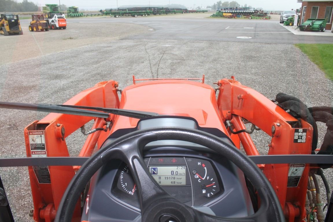 Kubota L6060 4wd compact tractor, cab, air, LA1055 loader, front ...