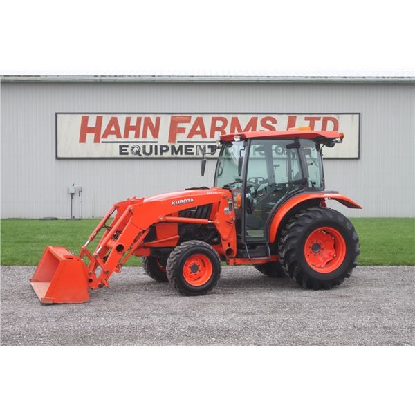 Kubota L6060 4wd compact tractor, cab, air, LA1055 loader, front ...