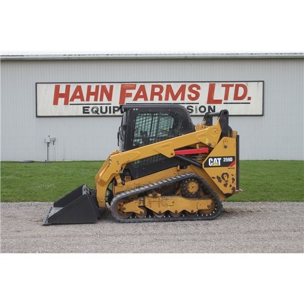 Caterpillar 259D track skidsteer, cab, air, 2 speed, Hyd. Coupler ...