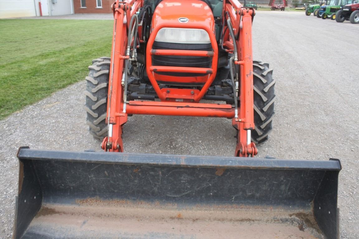Kioti DK55 4wd compact tractor, cab, air, KL551 loader, 1,600 hours ...