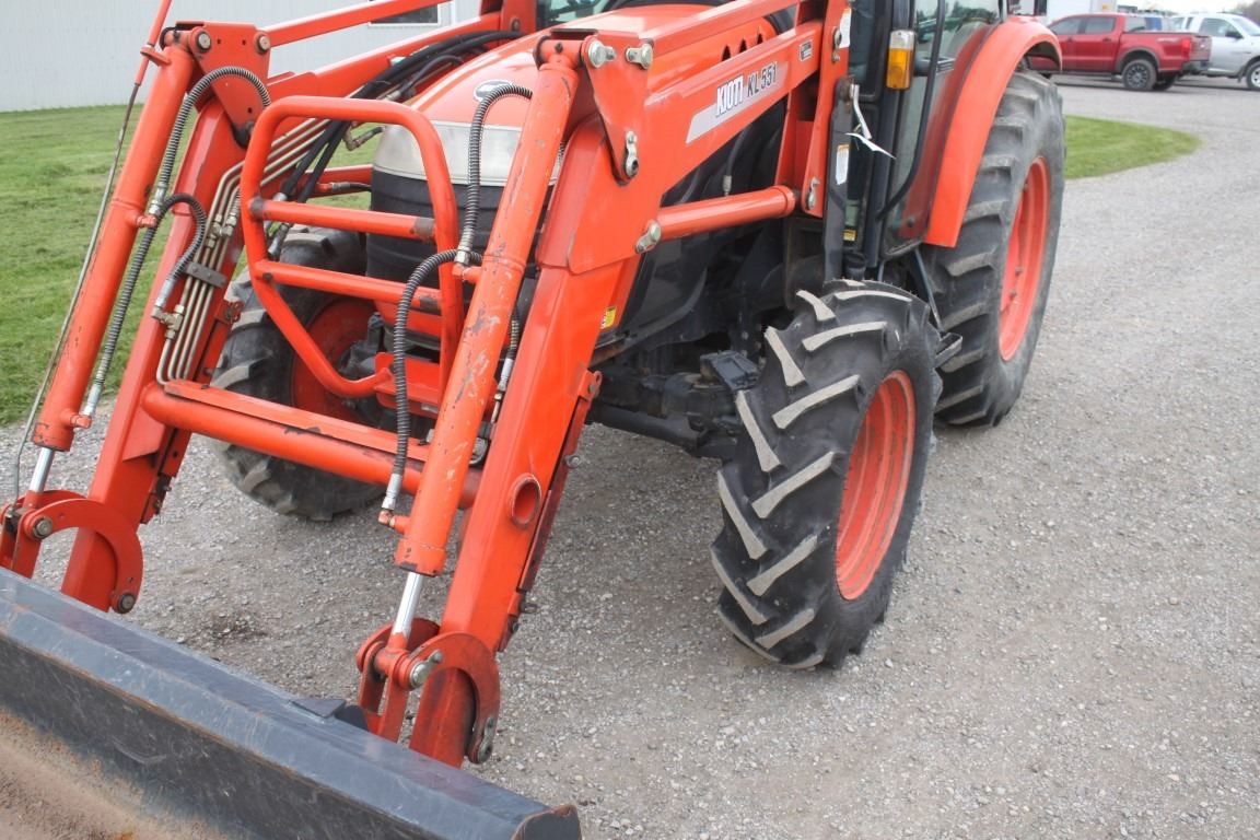 Kioti DK55 4wd compact tractor, cab, air, KL551 loader, 1,600 hours ...