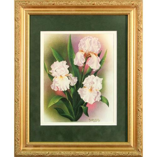 Iris Realist Flowers Lithograph Crystal Skelley#2355719