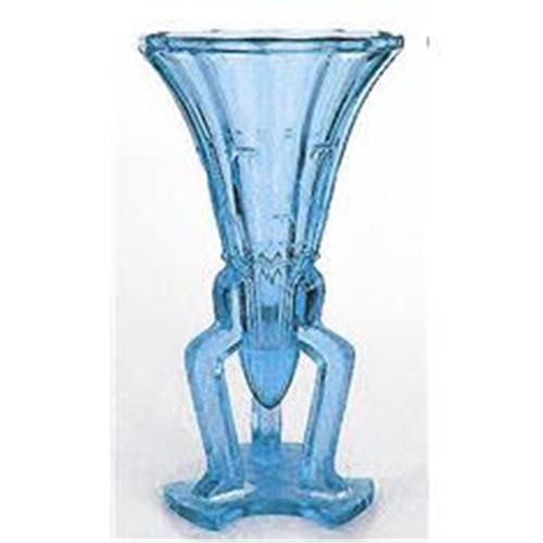 Ice Blue Glass Art Deco Rocket Vase 2385349