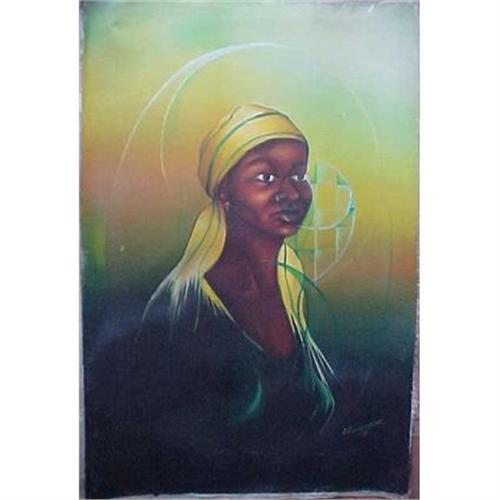 Haitian Painting by Jacques Louissaint 24x36 #2368289
