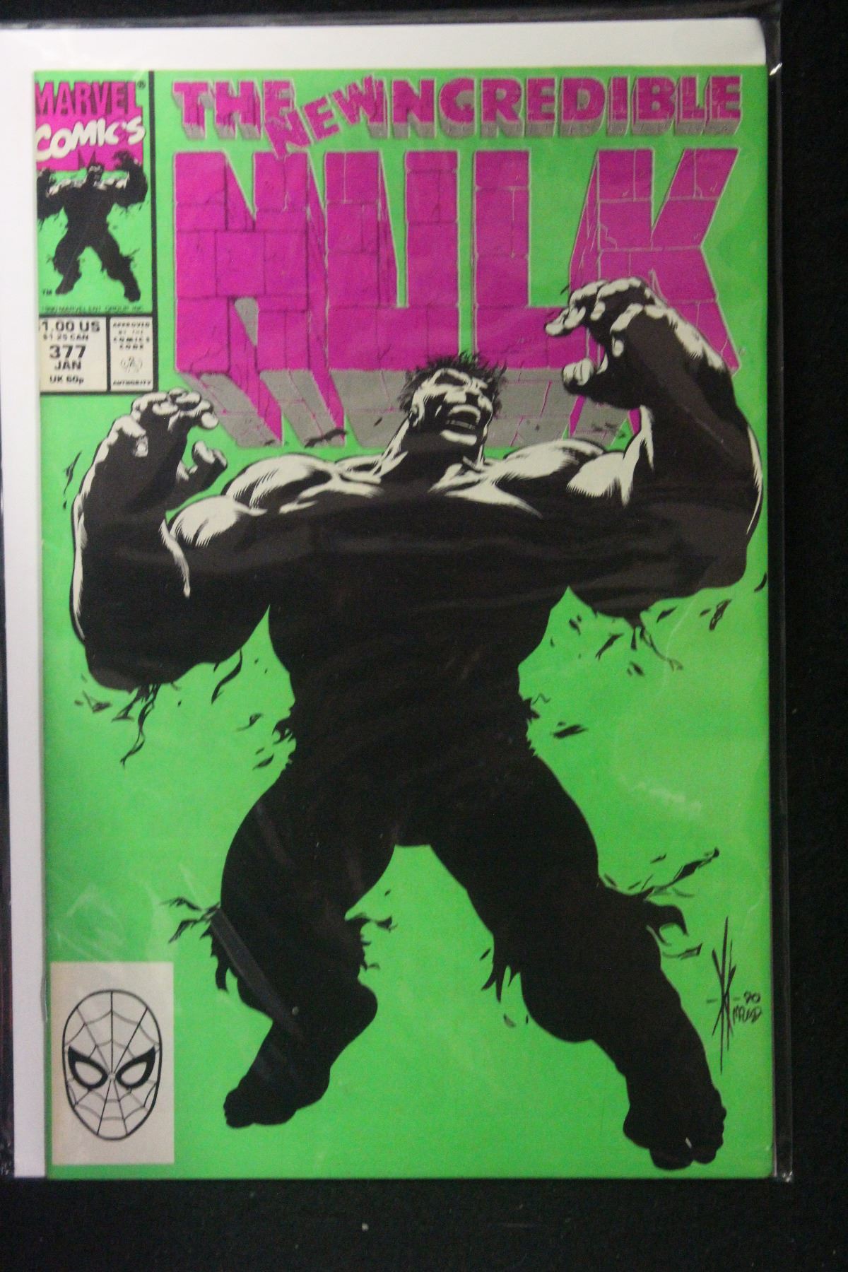 Incredible Hulk #377 1st Professor Hulk Flourescent Cover