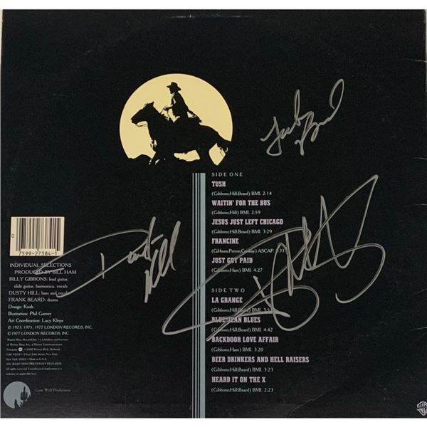 Signed Zz Top The Best Of Zz Top Album Cover