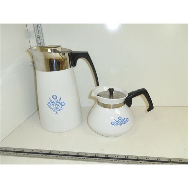 Corning Ware Coffee Maker and Corning Ware Serving