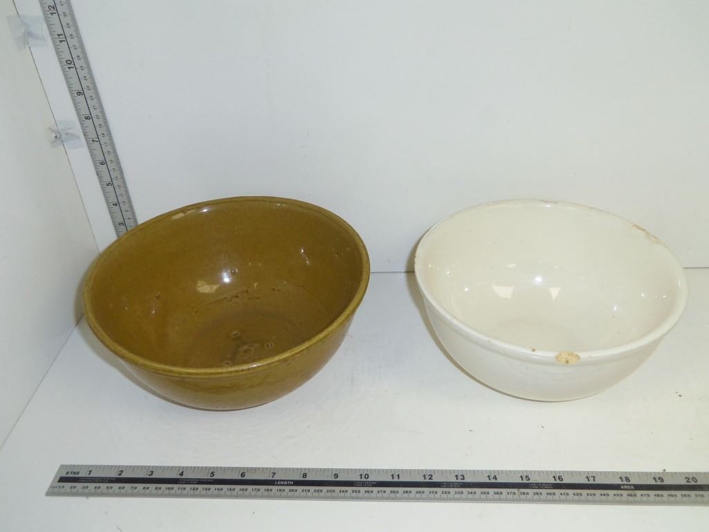2 Stone Mixing Bowls